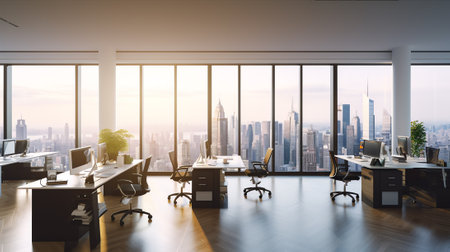 Bratislava, Slovakia, 09 april 2020 - Employee's office in the office ...