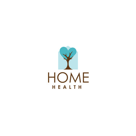 Modern design colorful HOME HEALTH design - Stock Image - Everypixel