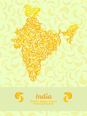 Vector of India map poster or card. - ID:1-45025963 - Royalty Free ...