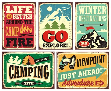 Vintage camping posters Images - Search Images on Everypixel