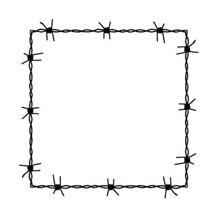 Vector of Barbed wire square frame. - ID:1-177882822 - Royalty Free ...