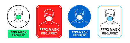 Vector of FFP2 face mask required sign, - ID:1-165825345 - Royalty Free ...