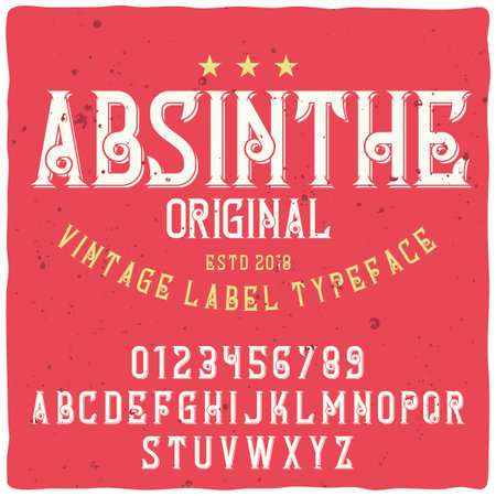 Vector of Absinthe alphabet font and - ID:1-167040668 - Royalty Free ...