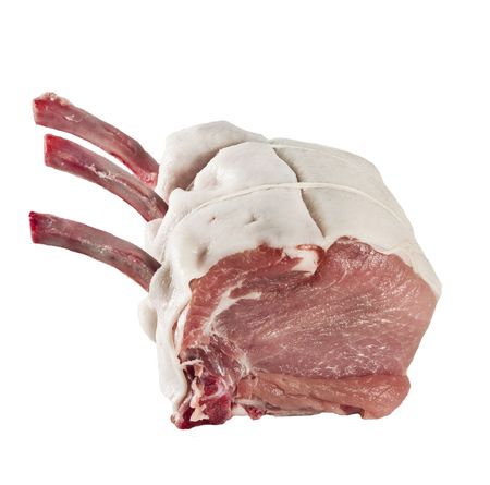 raw pork rack isolated on white backgroundの写真素材 [40004737575] - イメージマート