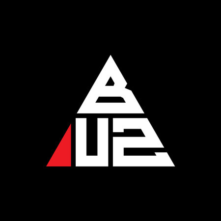 BUZ triangle letter logo design with triangle shape. BUZ triangle logo ...