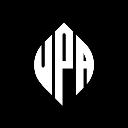 VPA circle letter logo design with circle and ellipse shape. VPA ...