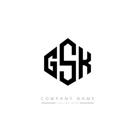 GSK letter logo design with polygon shape. GSK polygon and cube shape ...