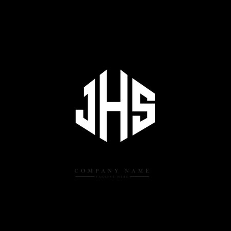 JHS letter logo design with polygon shape. JHS polygon and cube shape ...
