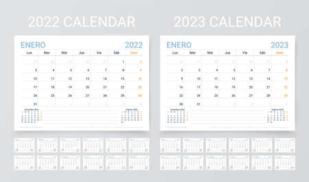 Vector of 2022 2023 Spanish calendars. - ID:187346055 - Royalty Free ...