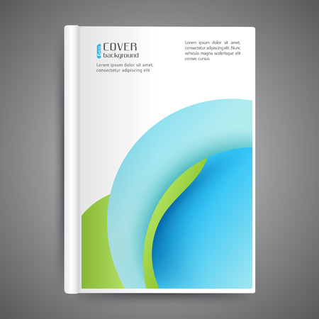 Color book design template with abstract lines and waves - Stock Image ...