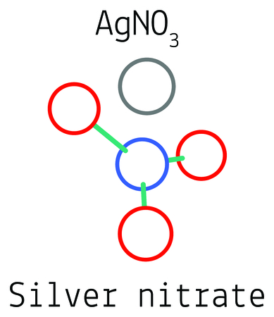 Vector of Silver nitrate AgNO3 molecule - ID:1-69254136 - Royalty Free ...