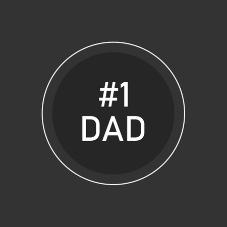 Number One Dad Clipart Black