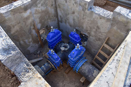Photo of Gate valves in valve pit of - ID:1-164367624 - Royalty Free ...