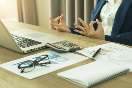By fizkesRoyalty-free stock photo ID: 1032426166Office yoga for ...