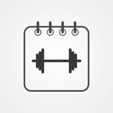 Training schedule icon vector, filled flat sign, solid pictogram ...
