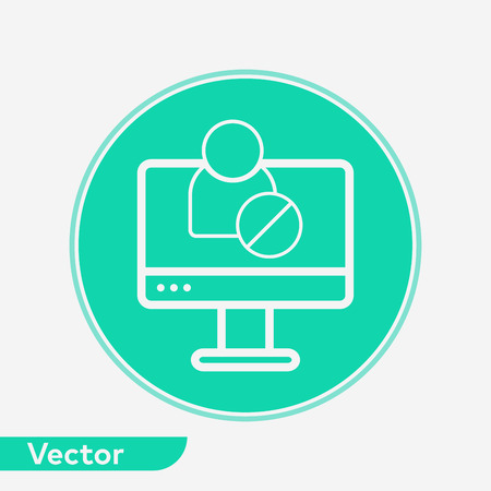 Computer user icon vector, filled flat sign, solid pictogram isolated ...