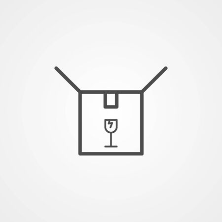 Cardboard box icon vector, filled flat sign, solid pictogram isolated ...