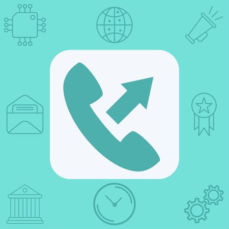 Phone call icon vector, filled flat sign, solid pictogram isolated on ...