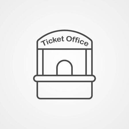 Ticket office icon vector, filled flat sign, solid pictogram isolated ...