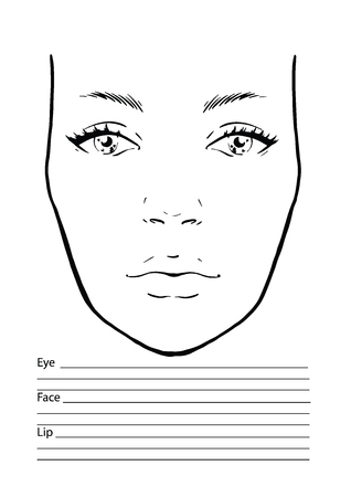 Blank Makeup Face Charts | Saubhaya Makeup
