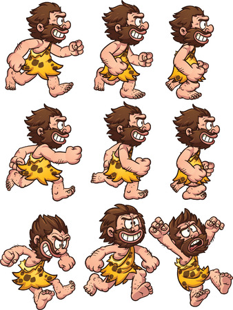 Vector of Cartoon caveman running, - ID:32881771 - Royalty Free Image ...