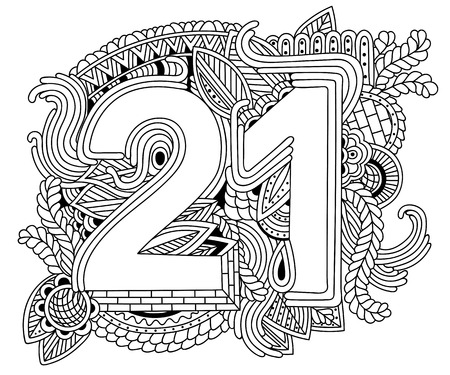 Vector of Happy birthday number 21, - ID:1-114445128 - Royalty Free ...