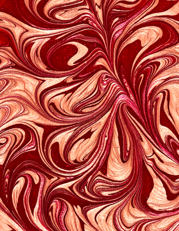 Abstract nail polish texture with red and golden - Stock Image - Everypixel