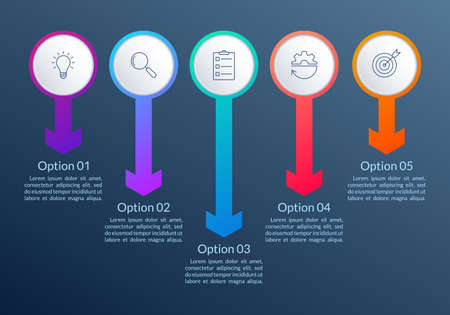 Vector of 5 steps infographic. Timeline - ID:173327800 - Royalty Free ...