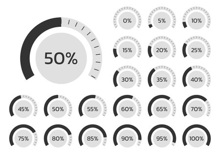 Vector of Percent chart set. Percentage - ID:188131622 - Royalty Free ...