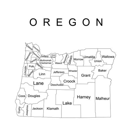 Vector of Oregon vector map silhouette - ID:1-199539241 - Royalty Free ...