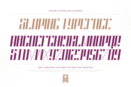 Vector of slanted style alphabet letters - ID:1-68021411 - Royalty Free ...