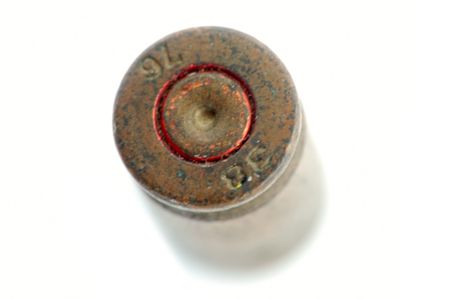 old used 9 mm shell (cartrige) of World War IIの写真素材 [40003373650] - イメージマート