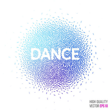 Dance beautiful design element for greeting card template layout with ...