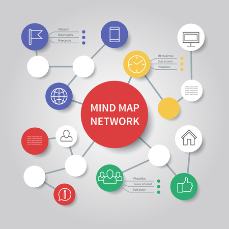 Vector of Mind map network diagram. - ID:1-112000571 - Royalty Free ...