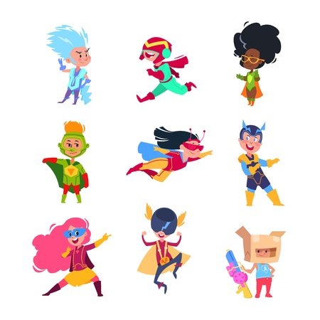 Vector of Superhero kids. Children - ID:1-111423195 - Royalty Free ...