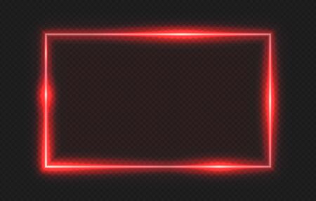 Vector of Red neon frame. Lighting - ID:142860109 - Royalty Free Image ...