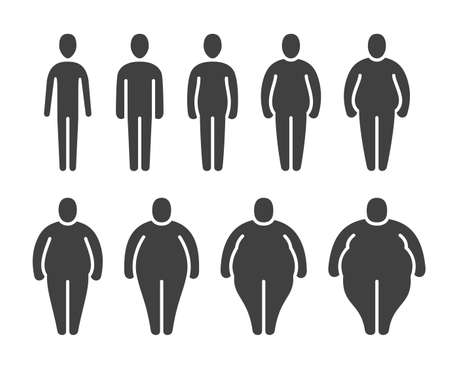 Vector of Thin, normal, fat overweight - ID:1-168058183 - Royalty Free ...