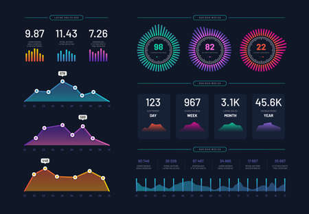 Vector of Infographic dashboard mockup. - ID:1-168214254 - Royalty Free ...