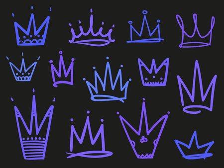 Vector of Set of abstract crowns on - ID:122769276 - Royalty Free Image ...