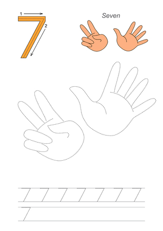 Vector exercise illustrated alphabet. Learn handwriting. Page to be ...