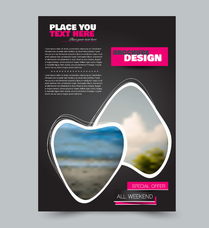 Flyer design template. Brochure layout. School education handout ...