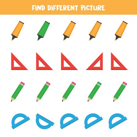 Vector of Find different objects in each - ID:141867652 - Royalty Free ...