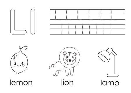 Vector of Tracing alphabet letters for - ID:1-188393868 - Royalty Free ...