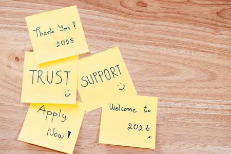 Sticky notes convey trust and support messages for 2025 fostering ...