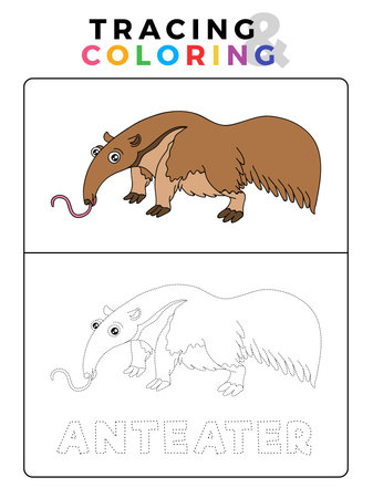 Vector of Animal Tracing and Coloring - ID:1-116046419 - Royalty Free ...