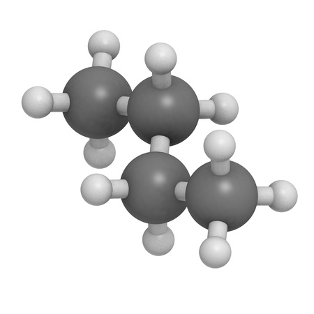 Photo of Butane, molecular model. Atoms - ID:1-18502428 - Royalty Free ...