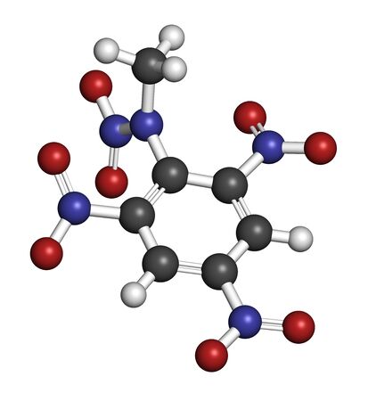 Photo of Tetryl explosive molecule. 3D - ID:1-148892372 - Royalty Free ...