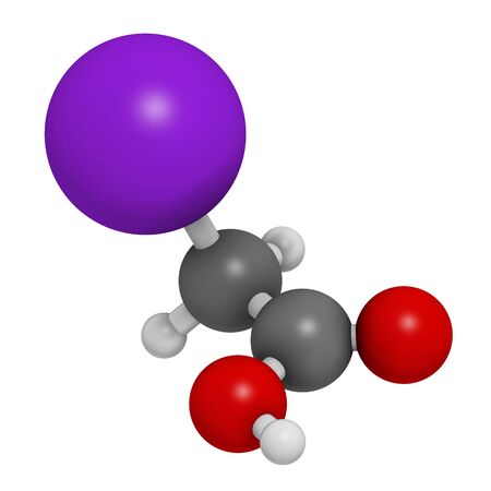 Photo of Iodoacetic acid molecule. - ID:1-149101658 - Royalty Free ...