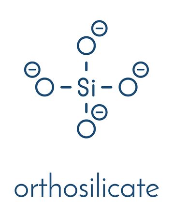 Orthosilicate (silicon tetroxide, silicate) anion, chemical structure ...