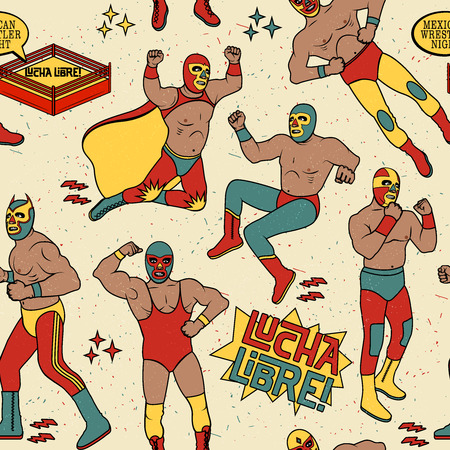 Foto del Lucha Libre Seamless Pattern. - ID:57010896 - Imagen libre de ...